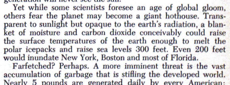 July 7, 1969 - Newsweek writes about the “good earth," mentions carbon ...