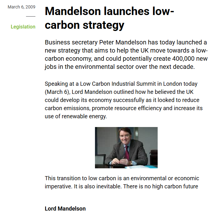March 6, 2009 - first “Low Carbon Industrial Strategy” announced - All ...